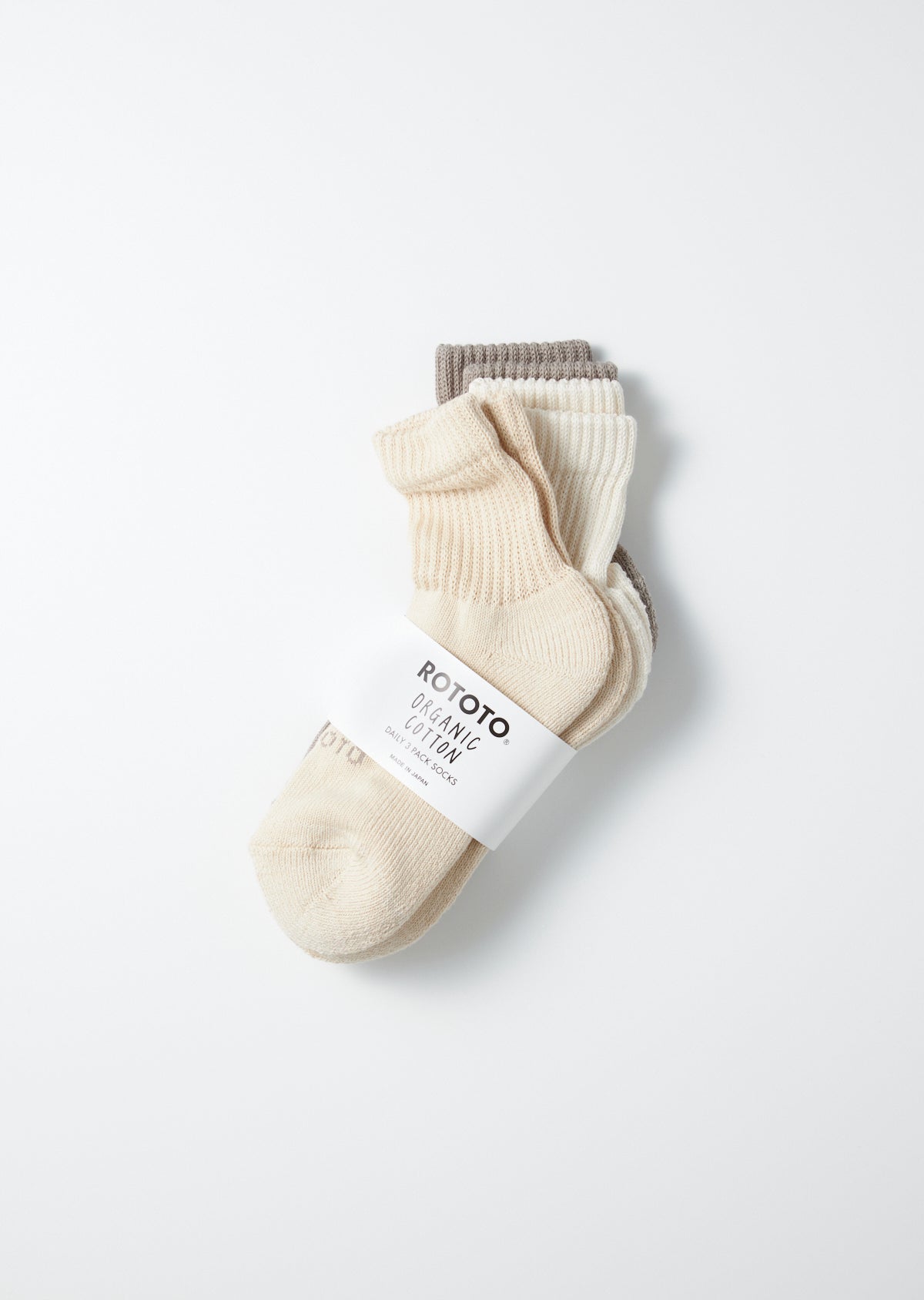 ORGANIC DAILY 3 PACK MINI CREW SOCKS - R1522｜パイルソックス｜ ROTOTO 公式オンラインストア ...